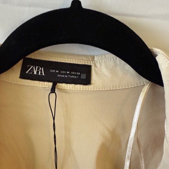 Zara | Tops | Zara Button Tab Collar Shirt | Poshmark